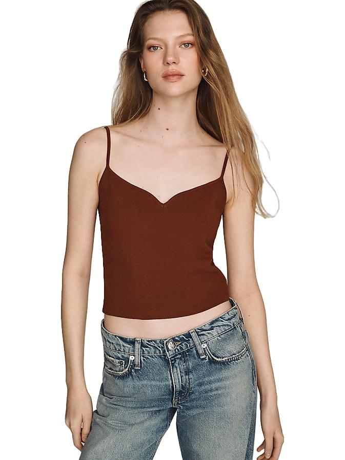 MAEVE Maeve Sweetheart Neckline Tank Top